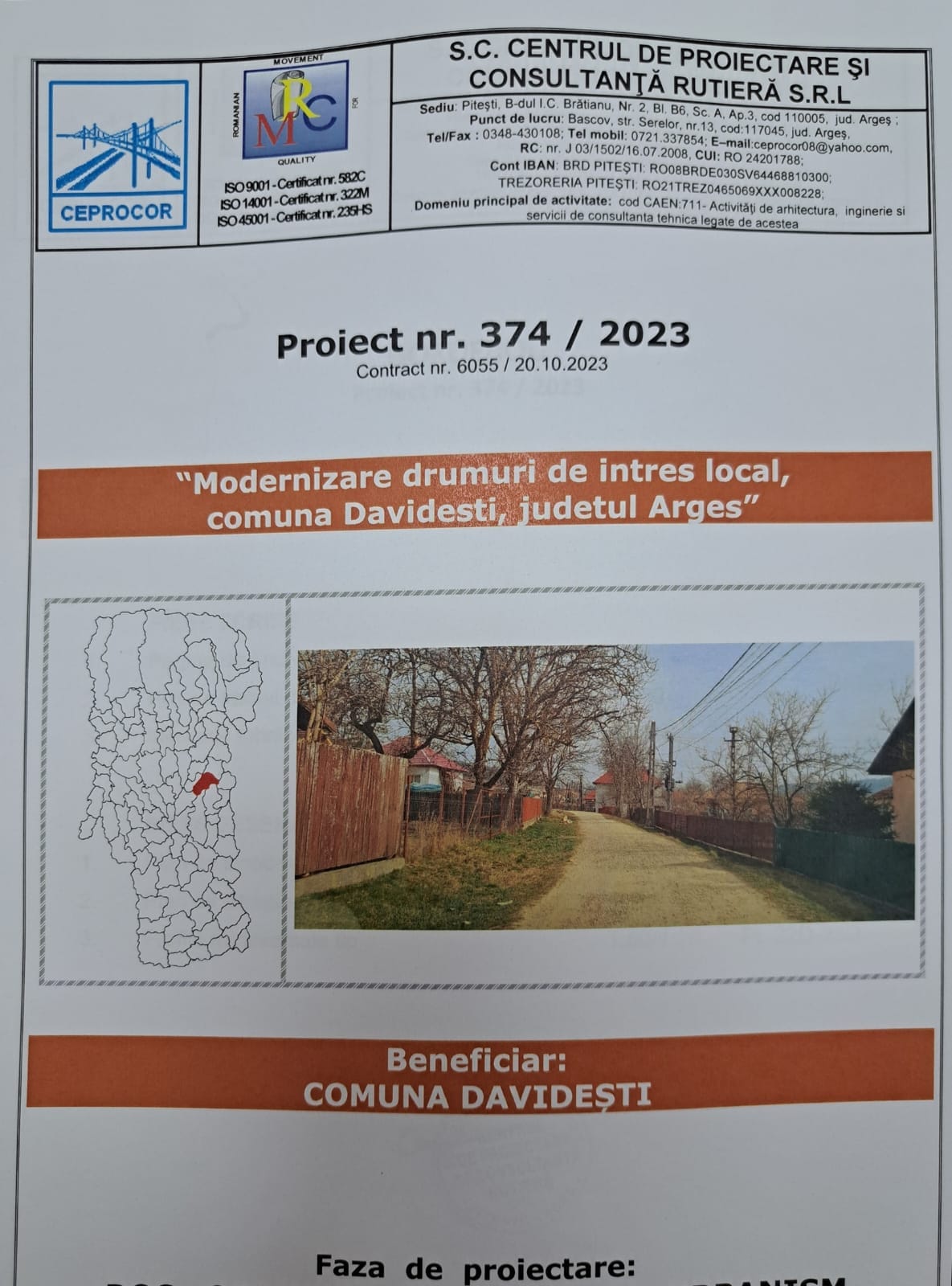 Primarul Alin Văduva aduce progresul în Comuna Davidești: Asfaltare a ...